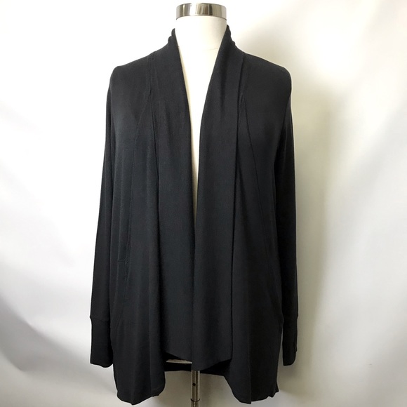 Athleta | Sweaters | Athleta Black Nirvana Pranayama Wrap Cardigan ...